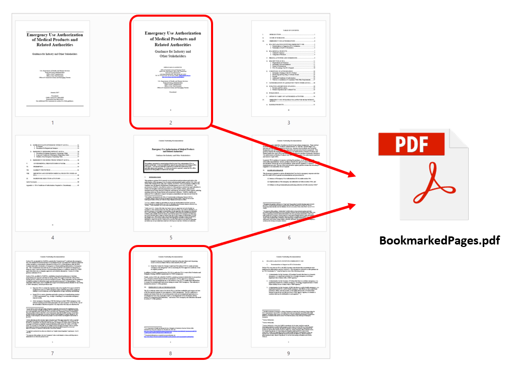 Extract Bookmarked PDF Pages Into A Separate File